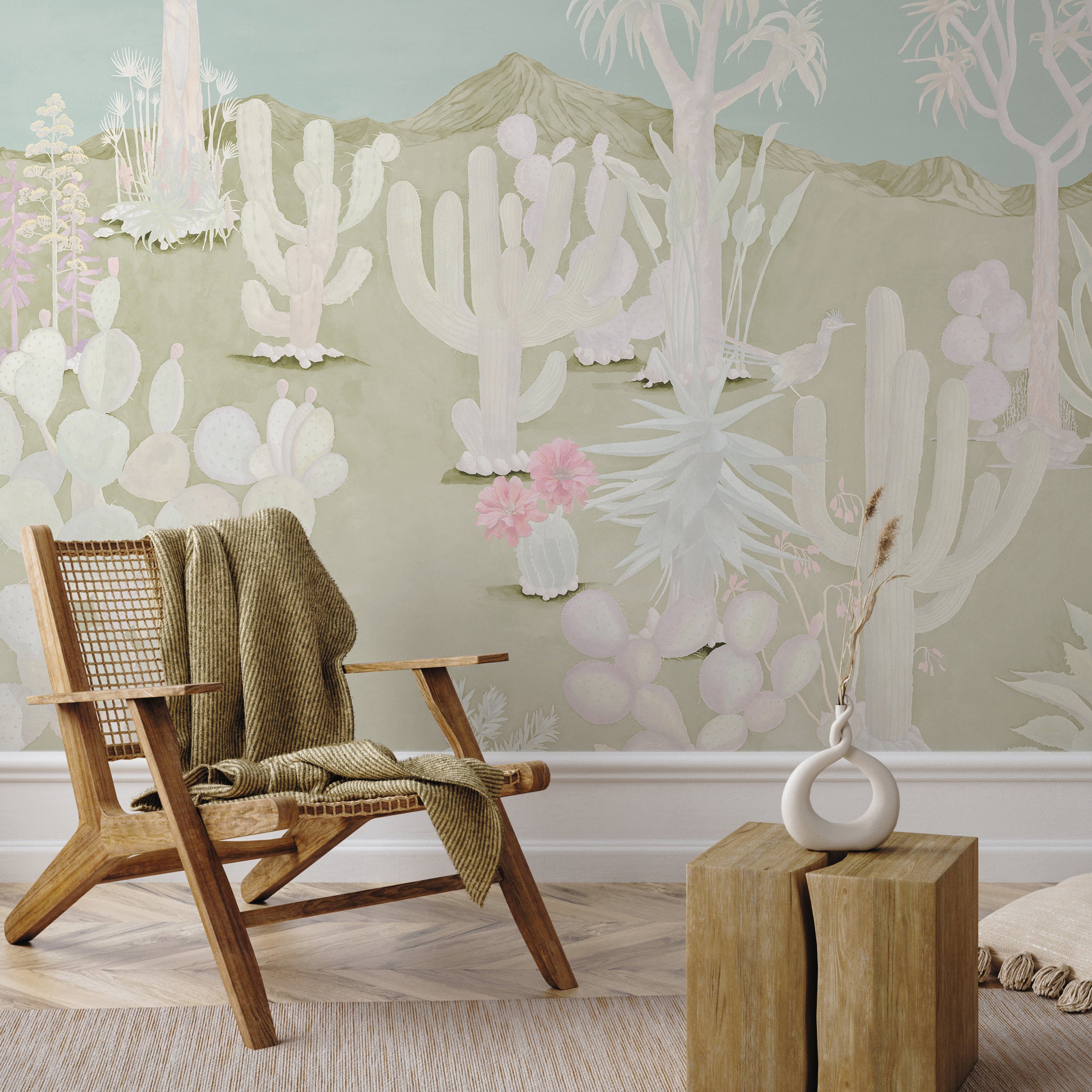 Sian Zeng / Desert Mural Wallpaper / Green Sand 【3パネル1セット】 | 輸入壁紙専門店 ...