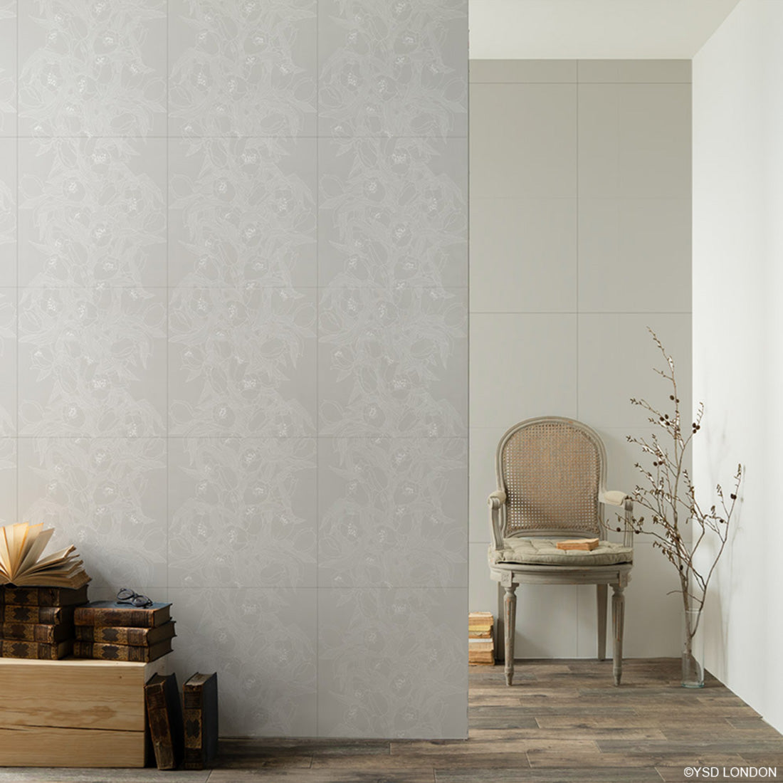 はがせる 壁紙 【Hattan Pattern】YSD LONDON / STELLA タフタ L HYSD-09(6枚セット) | 輸入壁紙 ...